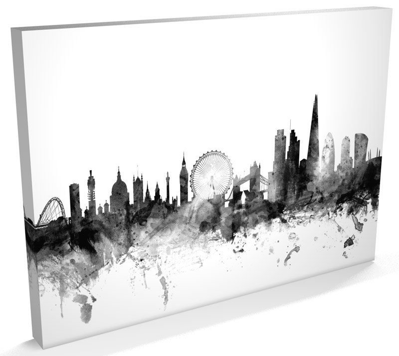 London Skyline Canvas London England Cityscape Box Canvas Art | Etsy