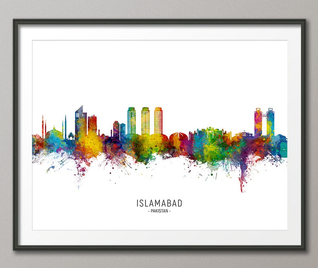 Islamabad Skyline Pakistan Cityscape Painting Art Print - Etsy