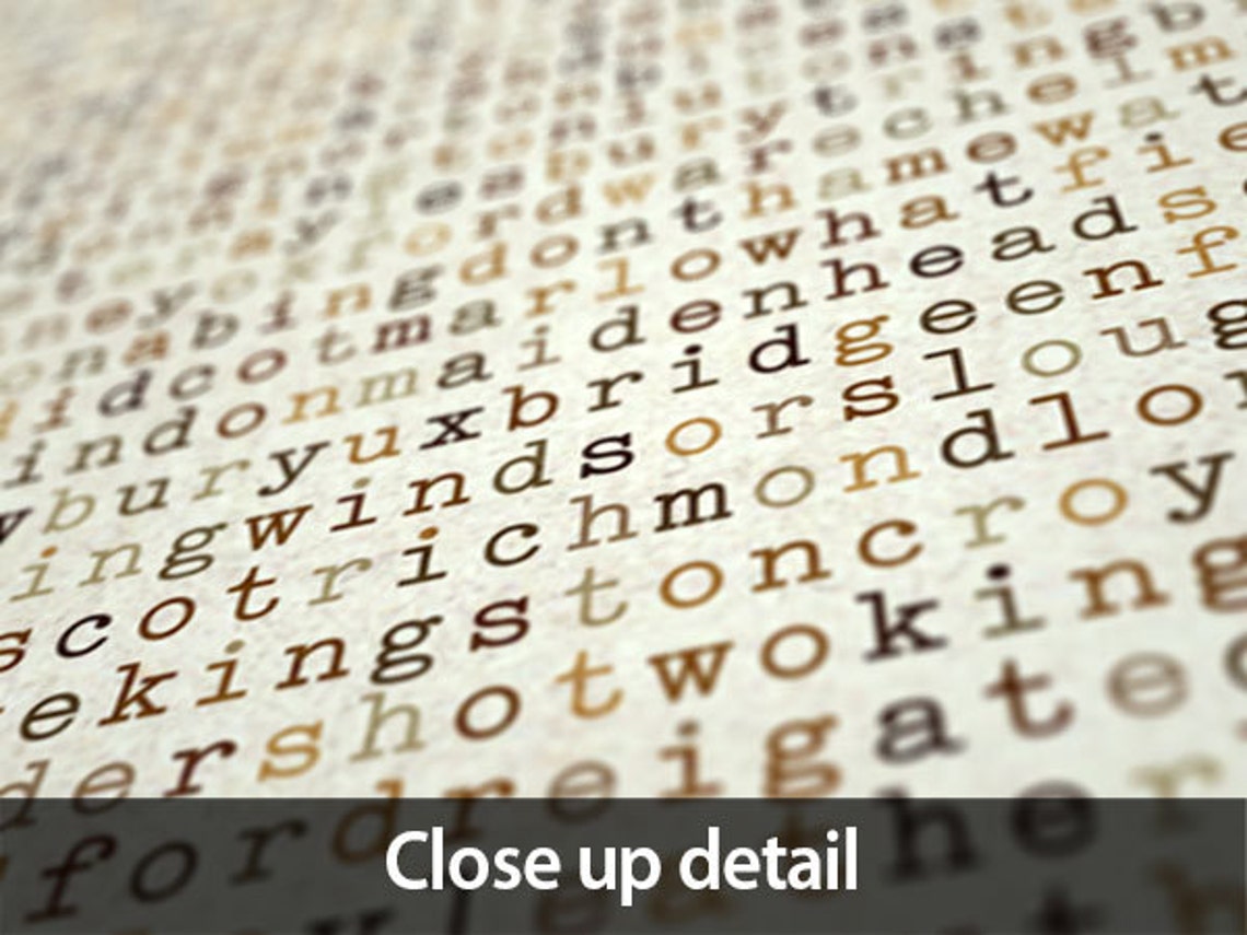 Great Britain UK City Text Map Art Print 289 | Etsy