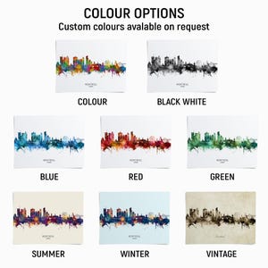 Montreal Skyline Canada, Cityscape Painting Art Print Poster BX (35155 ...