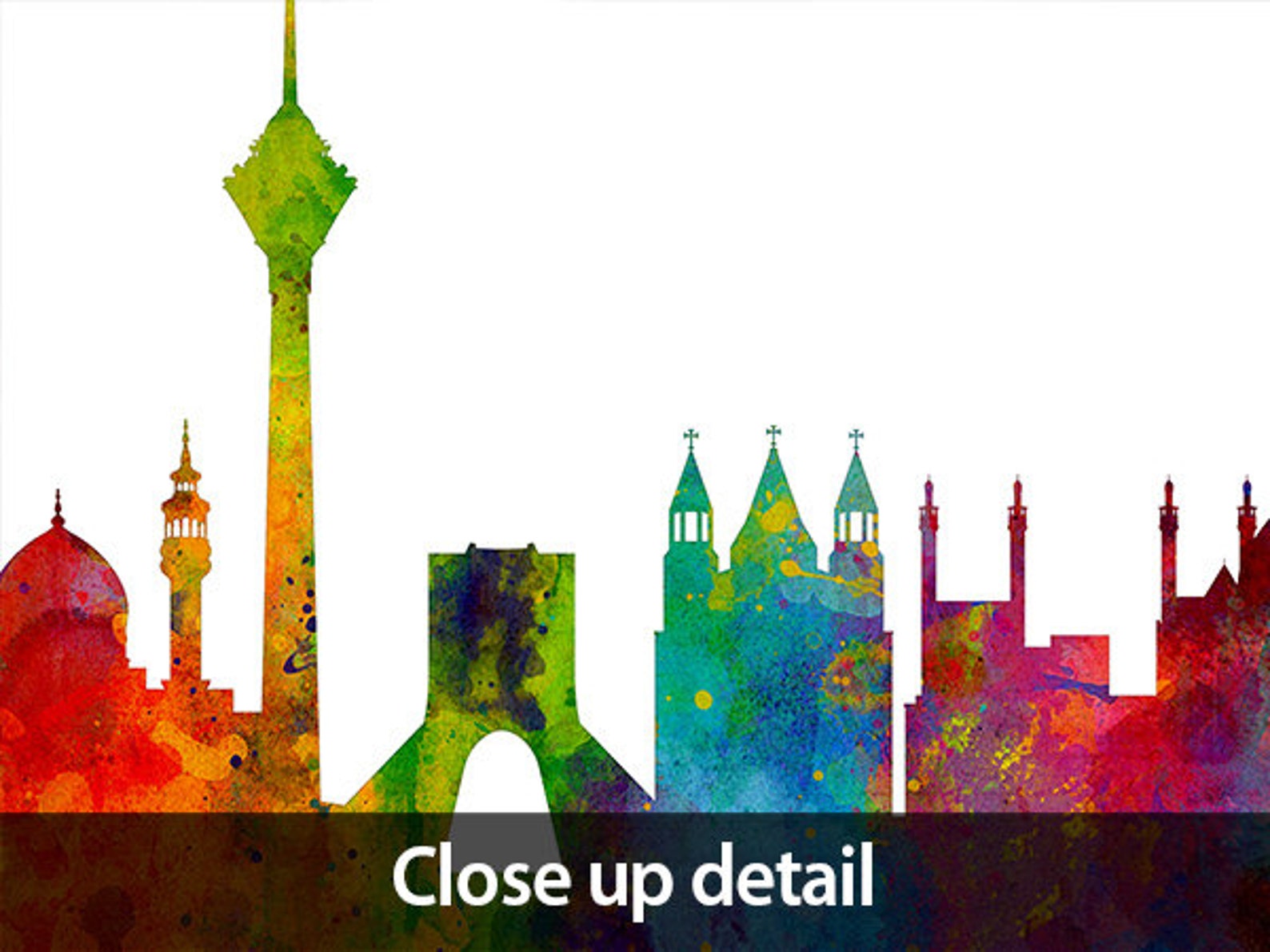 Tehran Skyline Tehran Iran Cityscape Art Print Poster | Etsy