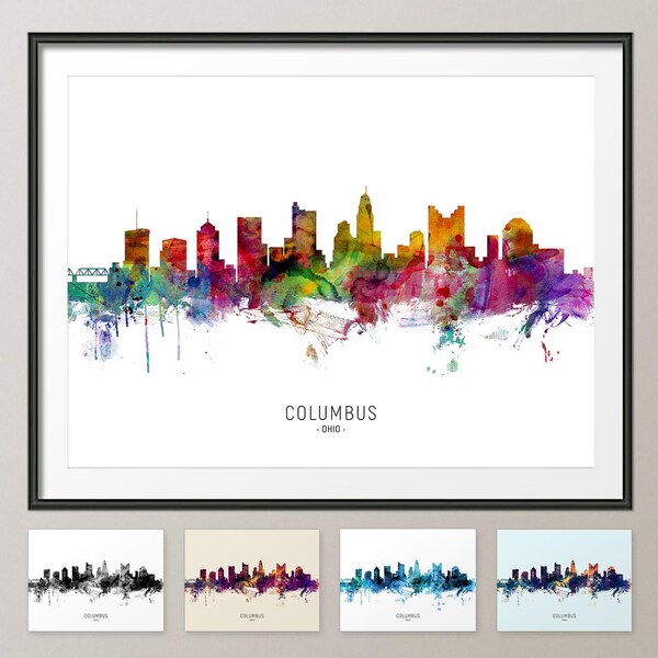 Columbus Skyline - Etsy