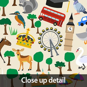 Great Britain Animal Map for Children and Kids, UK Map, Art Print ...