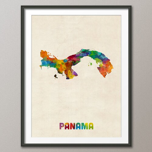 Panama Map Print Panama Map Poster Panama Wall Art - Etsy
