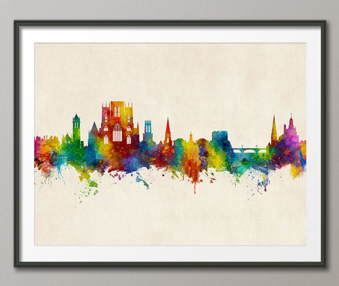 York Skyline, York England Cityscape Art Print (15919) - Etsy