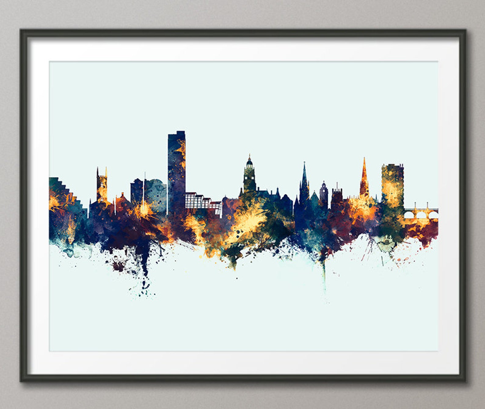 Sheffield Skyline Sheffield England Cityscape Art Print | Etsy