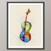 Electric Bass Guitar Abstract Watercolor Music Instrument Art - Etsy