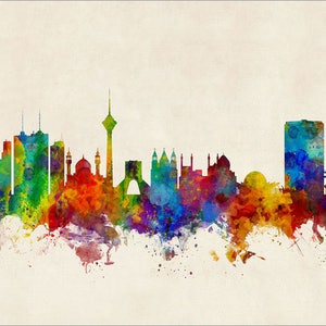 Tehran Skyline, Tehran Iran Cityscape Art Print Poster (2860) - Etsy
