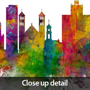 Middlesbrough Skyline England, Cityscape Painting Art Print Poster CX ...