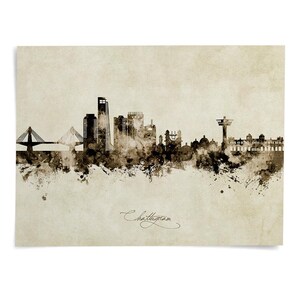 Chattogram Skyline Bangladesh, Chittagong Cityscape Painting Art Print ...