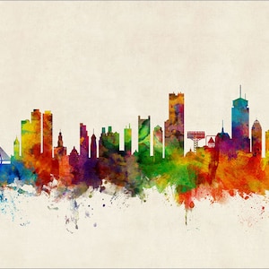 Boston Skyline, Boston Massachusetts Cityscape, Version 2, Art Print ...