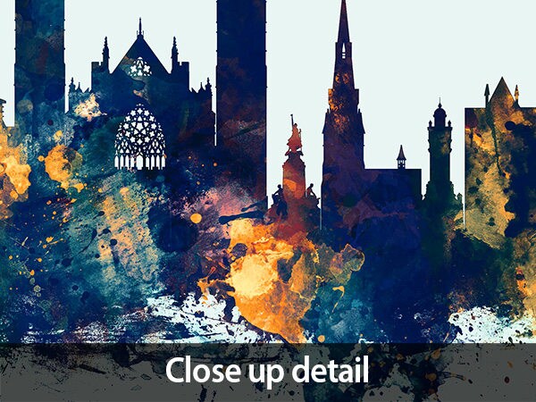 Exeter Skyline Exeter Devon Cityscape Art Print 2770 - Etsy UK