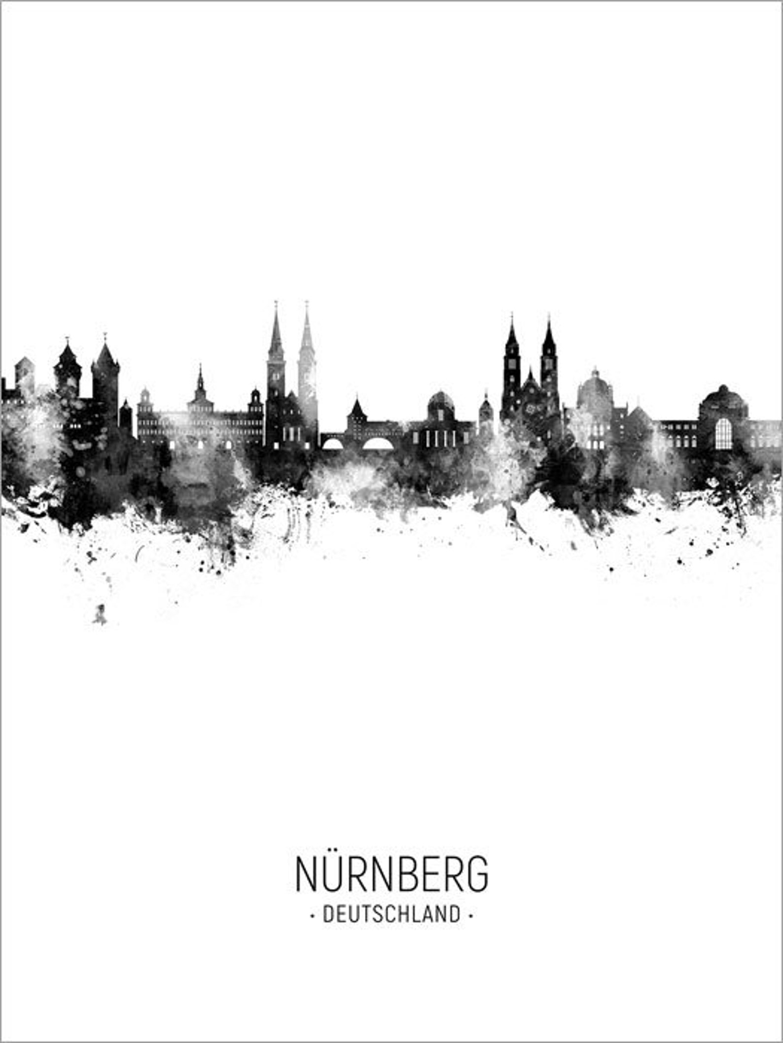 Nurnberg Skyline Nurnberg Deutschland Cityscape Art Print - Etsy