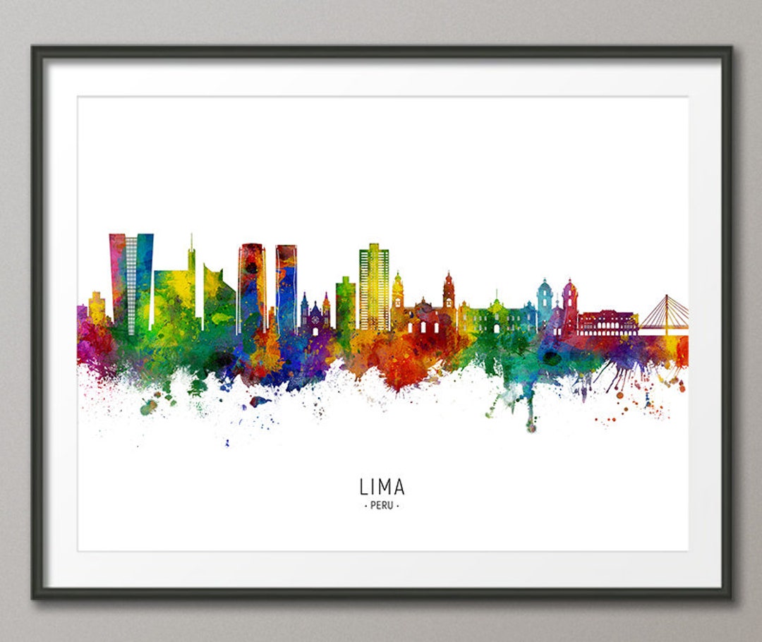Lima Skyline Peru, Cityscape Painting Art Print Poster CX 25657 - Etsy