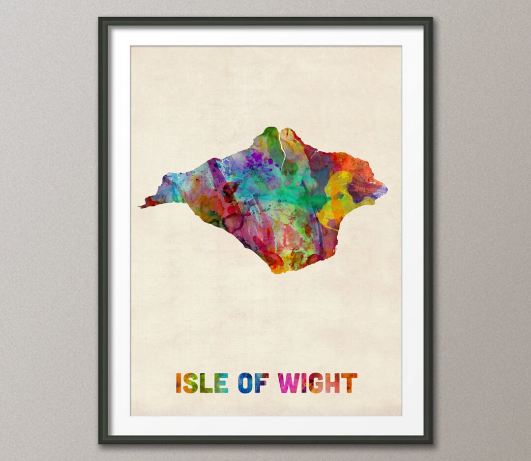 Isle of Wight Watercolor Map, Art Print (518) - Etsy