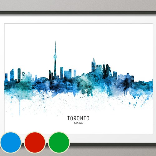 Toronto Skyline Set of 3 Prints Toronto Triptych Navy Blue | Etsy Canada