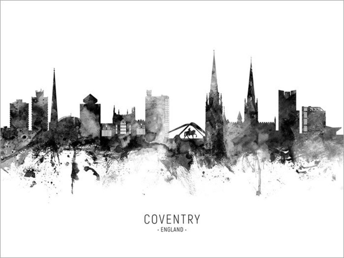 Coventry Skyline Coventry England Cityscape Art Print Poster - Etsy UK