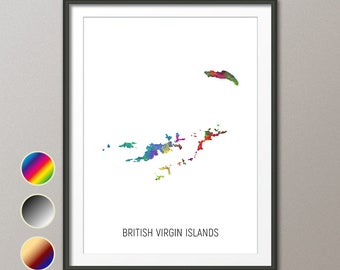 Virgin Islands Map - Etsy