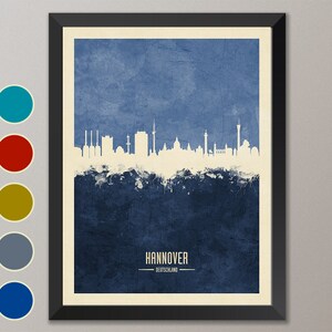 Hannover Skyline, Hannover Cityscape Germany, Watercolor Art Print ...