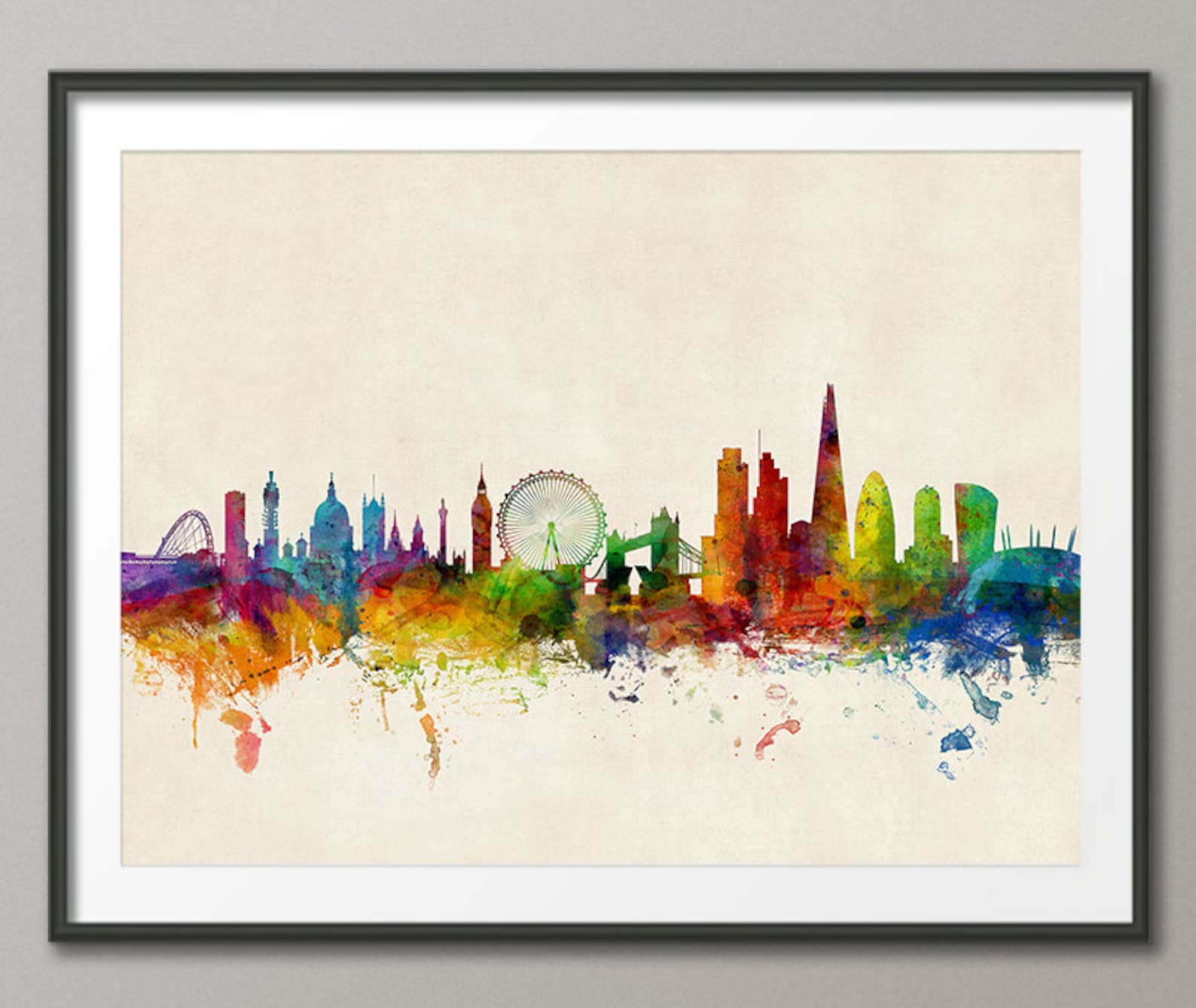 London Skyline, London England Cityscape Art Print (1026) - Etsy
