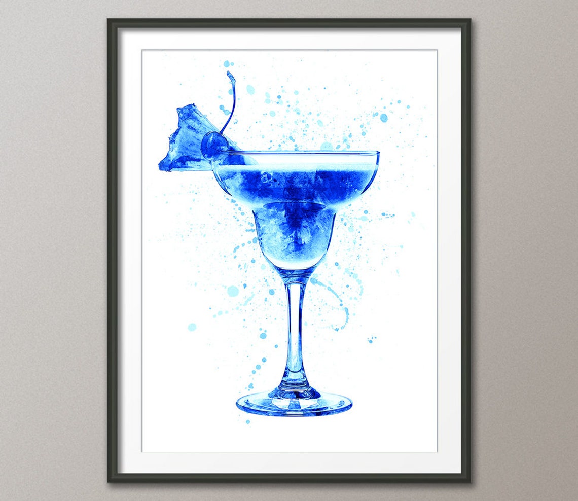 Cocktail Glass Cocktail Drink Art Print Poster 2823 | Etsy