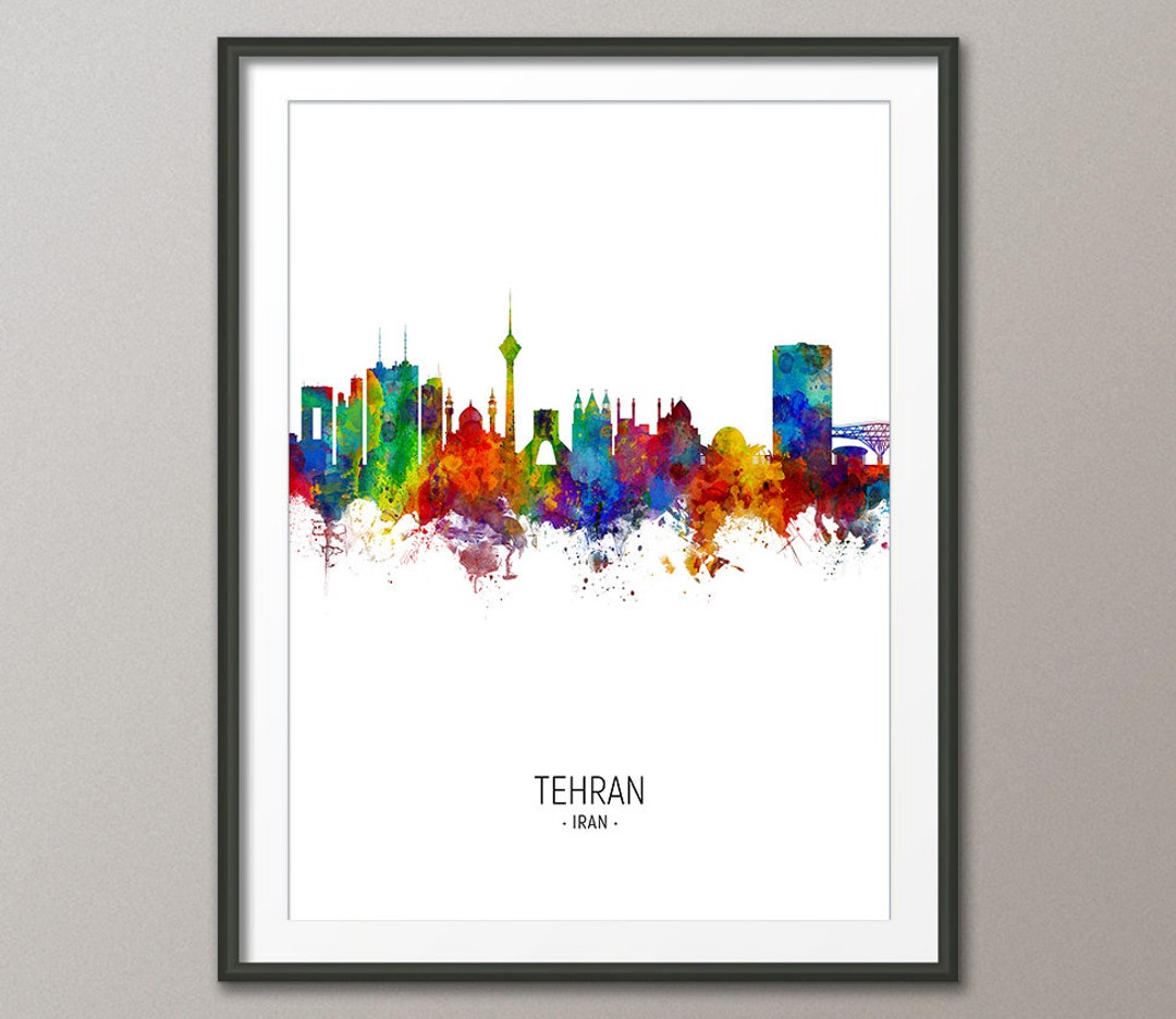 Tehran Skyline Tehran Iran Cityscape Art Print Poster - Etsy