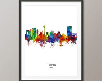 Tehran Skyline, Tehran Iran Cityscape Art Print Poster 10471-4301 - Etsy