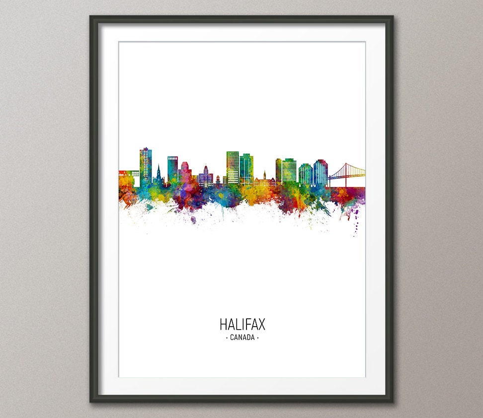 Halifax Skyline Halifax Canada Cityscape Art Print Poster - Etsy UK