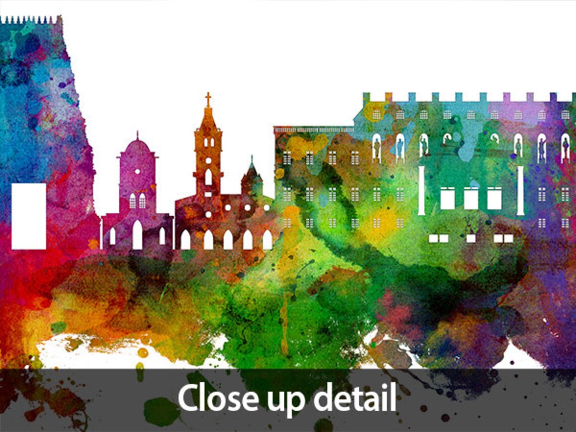 Coimbatore Skyline India Cityscape Painting Art Print Poster - Etsy