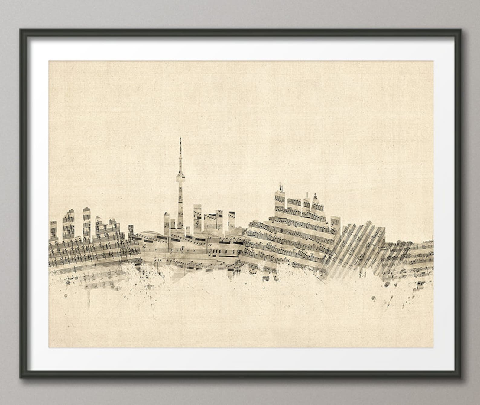 Toronto Canada Skyline Sheet Music Cityscape Art Print 1388 - Etsy