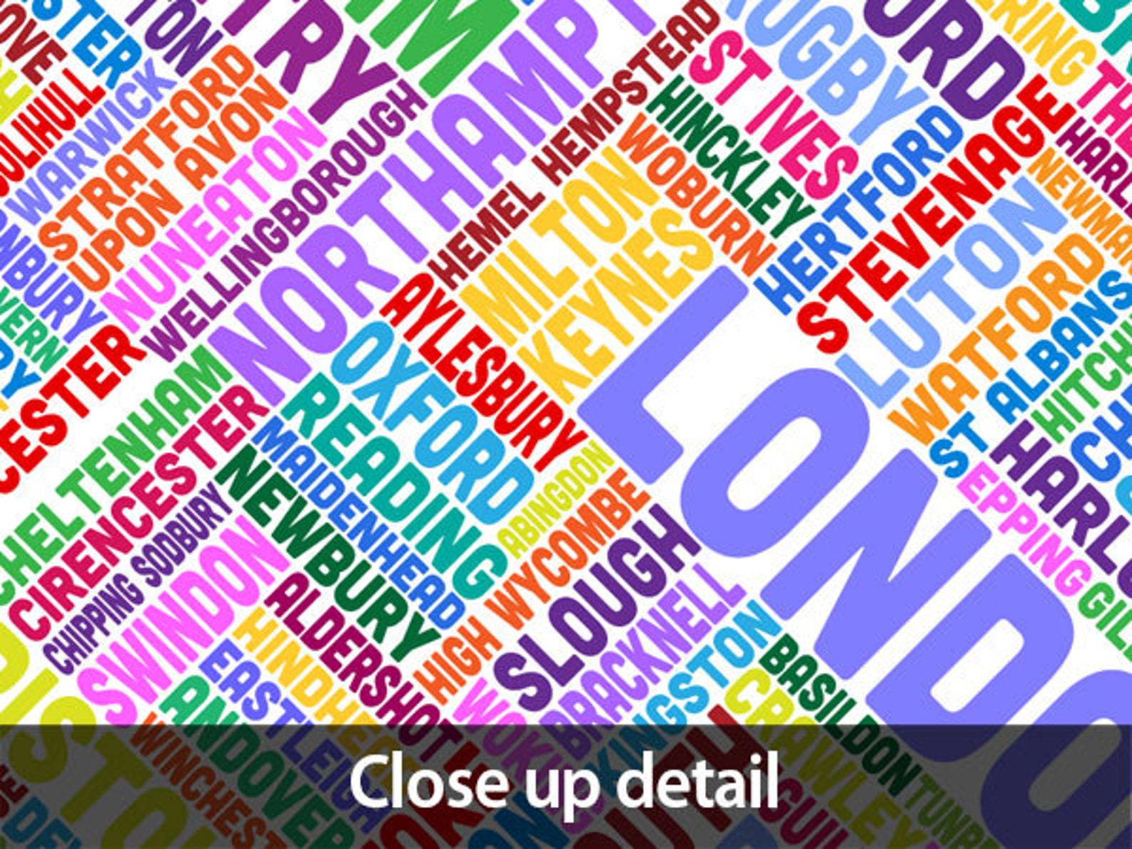 Great Britain UK City Text Map Art Print 303 - Etsy