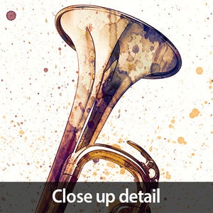 Trumpet, Abstract Watercolor Music Instrument Art Print (2000) - Etsy UK