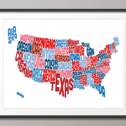 Bright Colors USA Map Clip Art United States of America - Etsy Australia