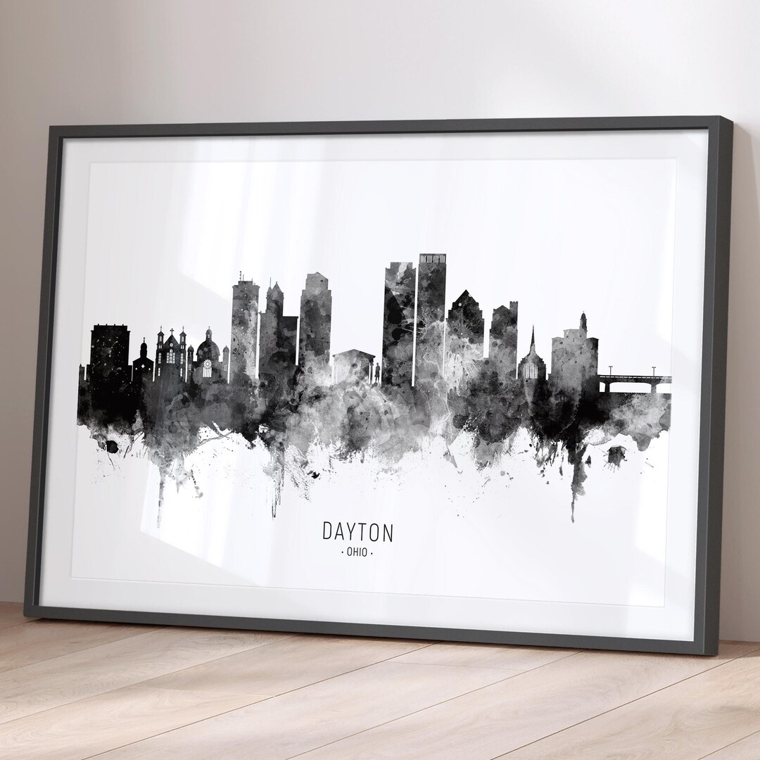 Dayton Skyline Ohio, Cityscape Painting Art Print Poster BX (11623) - Etsy