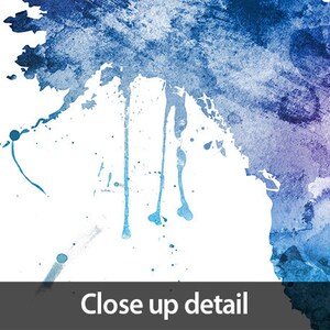 Watercolor Map of the World Map, Paint Splashes Map, Art Print WM (3037 ...