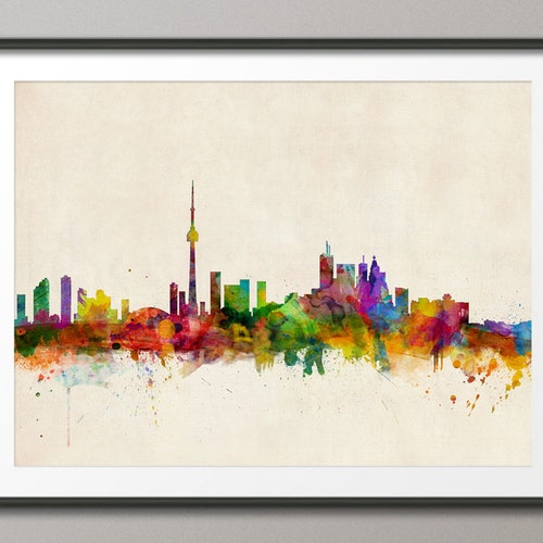 Toronto Skyline Toronto Canada Cityscape Art Print 299 - Etsy Canada