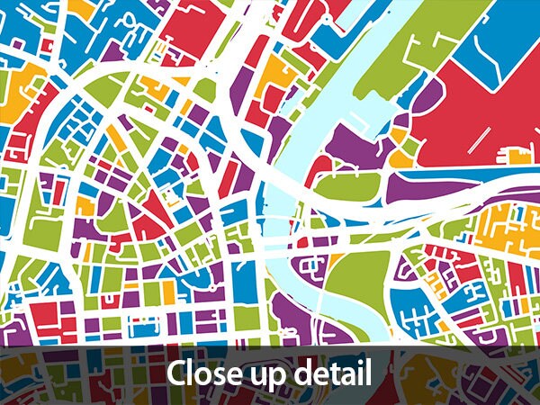 Belfast Map Belfast Northern Ireland City Map Art Print | Etsy