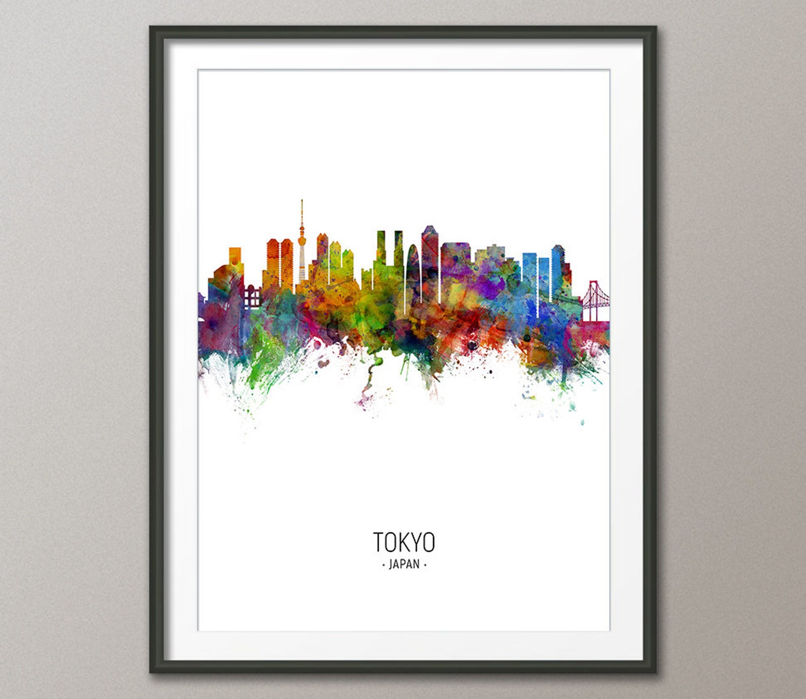Tokyo Skyline Tokyo Japan Cityscape Art Print Poster Portrait - Etsy