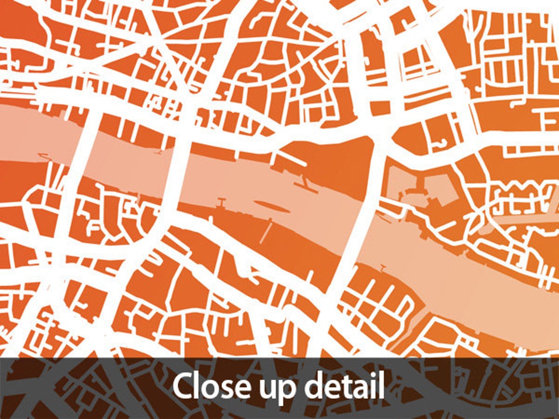 London Map Street Map of London England Art Print 771 | Etsy