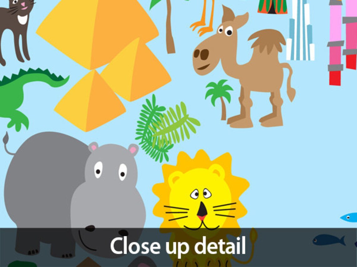 Animal Map of the World Map for Children and Kids Art Print - Etsy