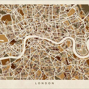 London Map, London Street Map England, Art Print (439) - Etsy