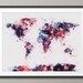 Paint Splashes Map of the World Map, Art Print 184 - Etsy