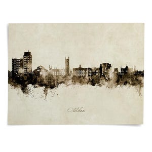 Oldham Skyline England, Cityscape Painting Art Print Poster BX (24060 ...