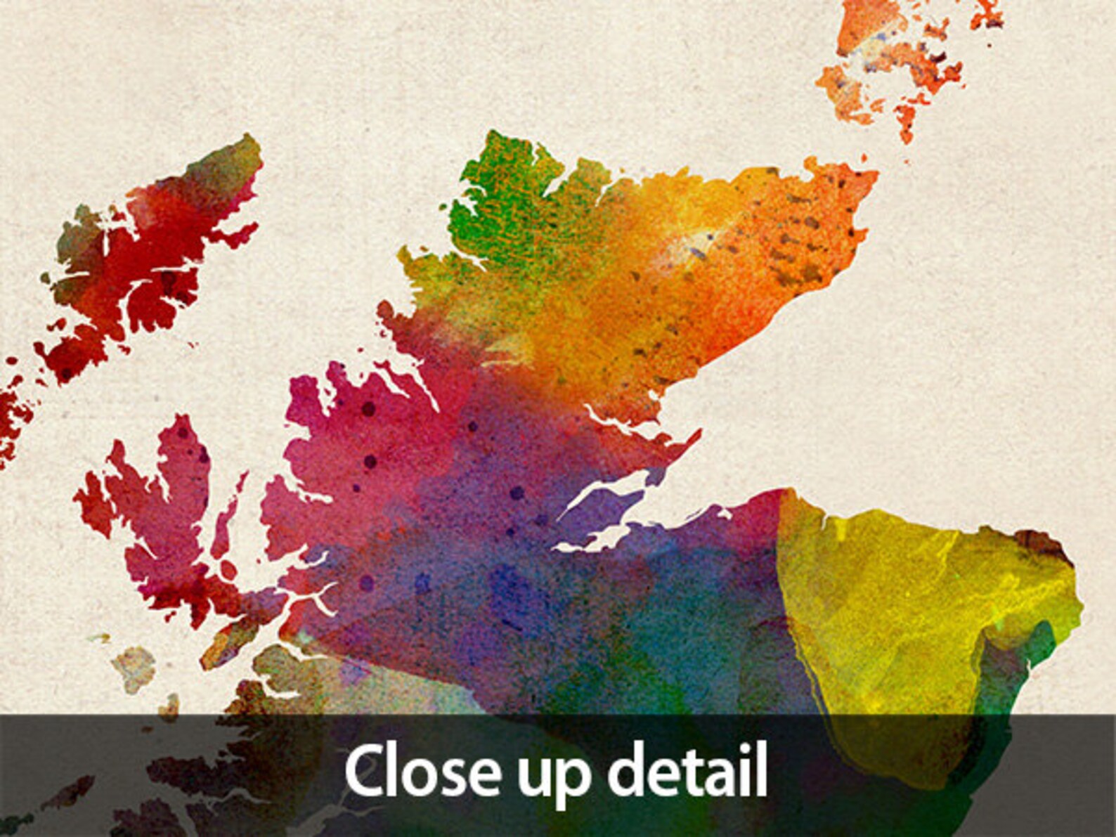 Great Britain Watercolor Map united Kingdom Art Print 522 - Etsy