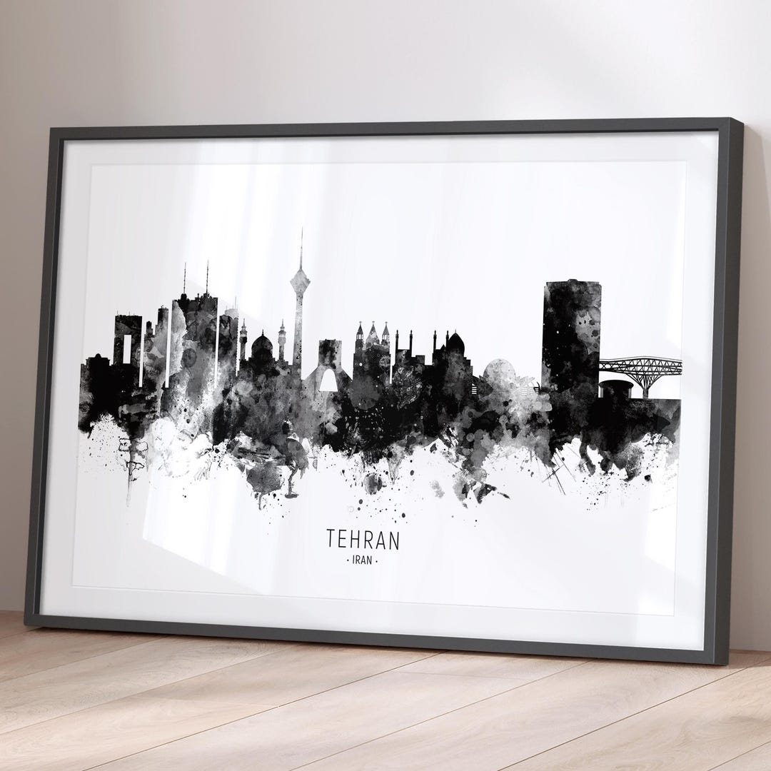 Tehran Skyline Iran, Cityscape Painting Art Print Poster BX (11487) - Etsy