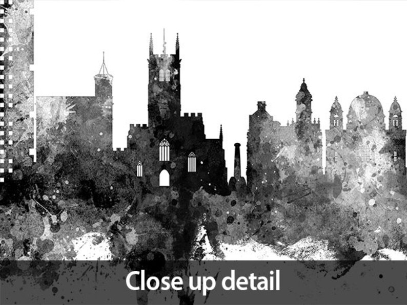 Wolverhampton Skyline Wolverhampton England Cityscape Art - Etsy