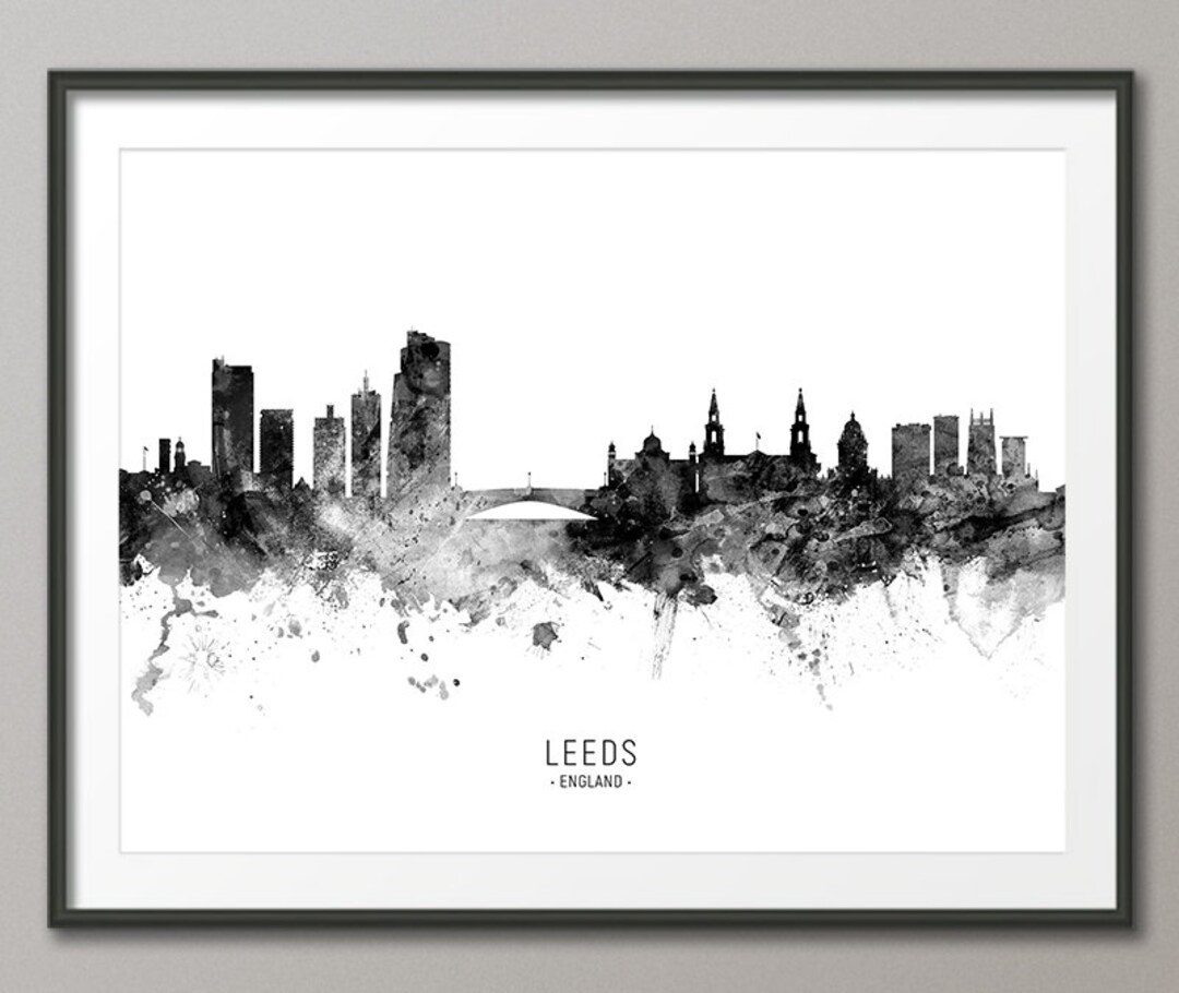 Leeds Skyline, Leeds England Cityscape Art Print Poster 11525 - Etsy