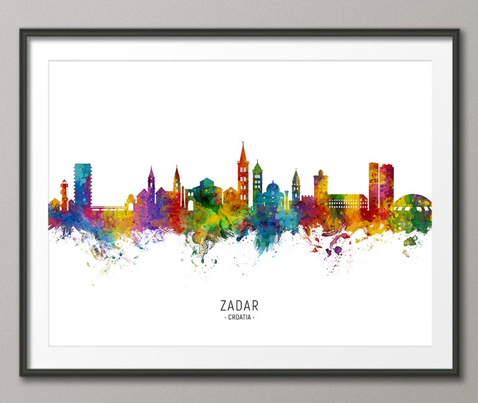 Zadar Skyline Croatia Cityscape Painting Art Print Poster CX - Etsy