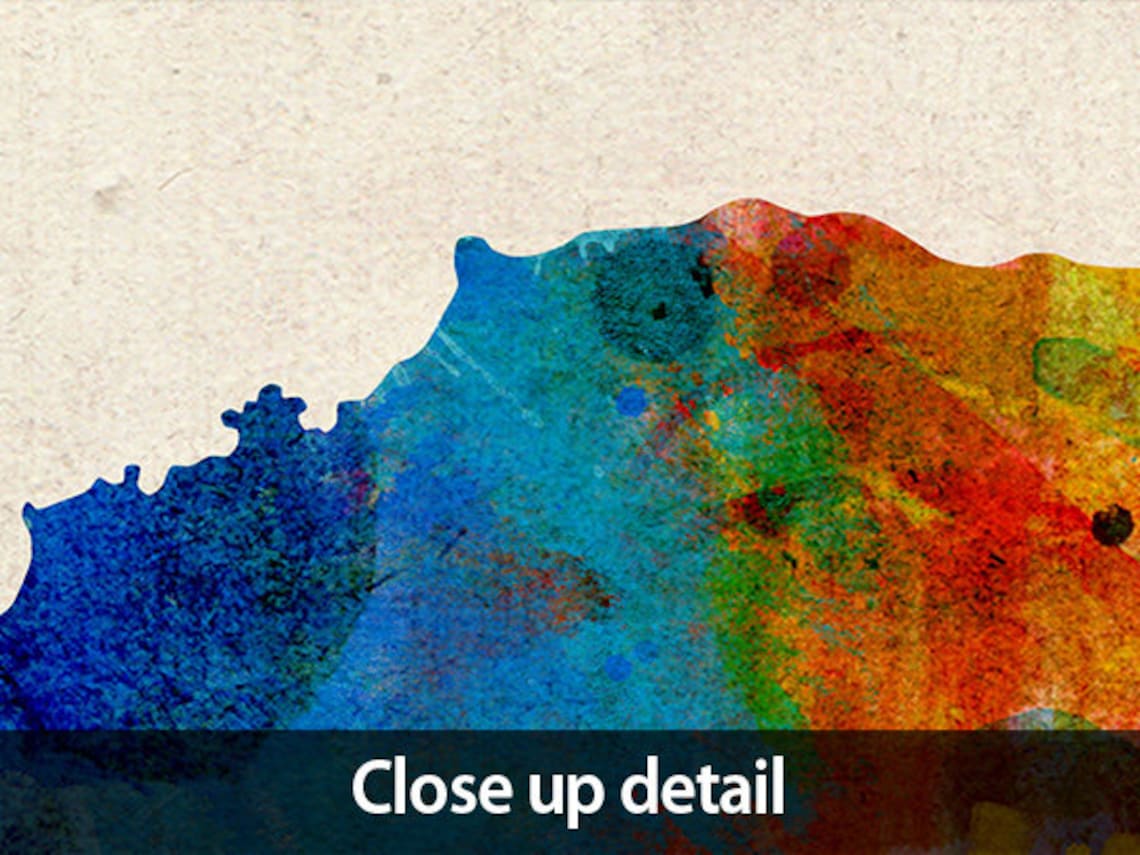 London Map Watercolour Map of London England Art Print - Etsy UK