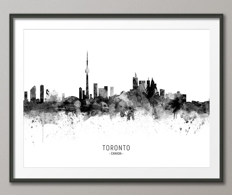 Toronto Skyline Toronto Canada Cityscape Art Print Poster - Etsy Canada